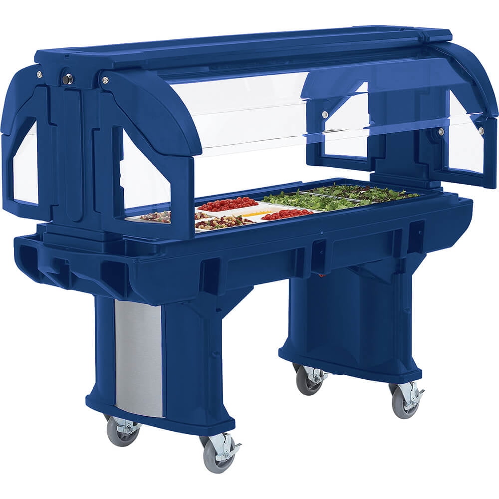 Cambro VBRHD5186 Navy Blue 5' Versa Food / Salad Bar with Heavy-Duty ...