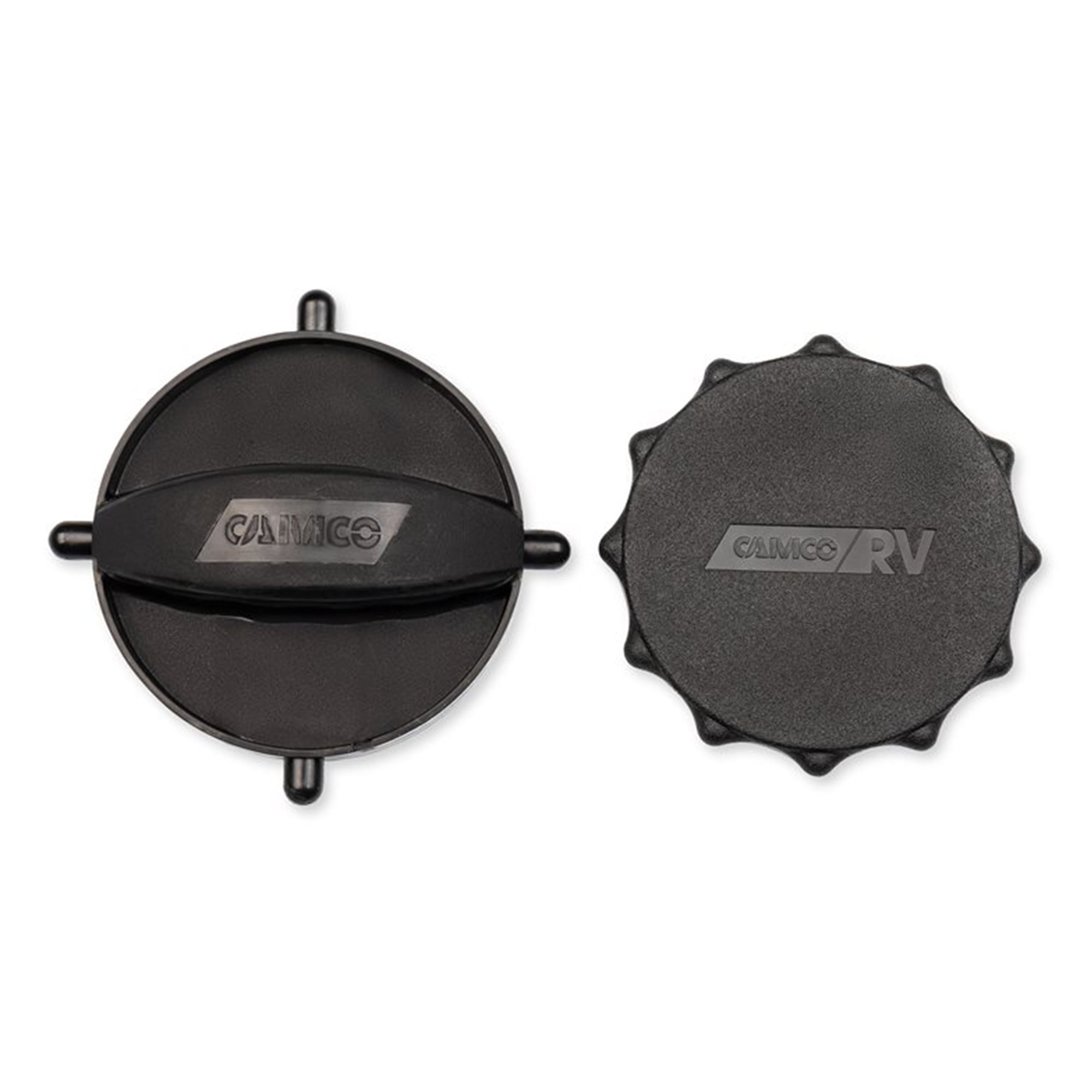 Camco 39934 Plastic RV Replacement Sewer Hose Storage Caps, Black ...