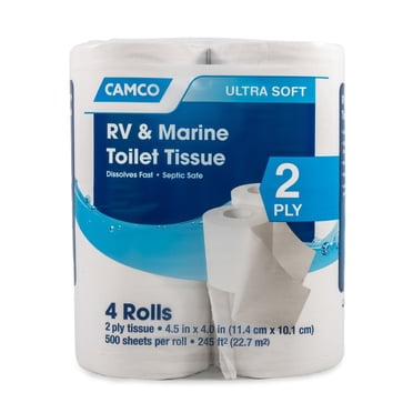 Black & White Bulk Tissue: 4 Rolls of 2-Ply Toilet Paper, 150 Sheets ...