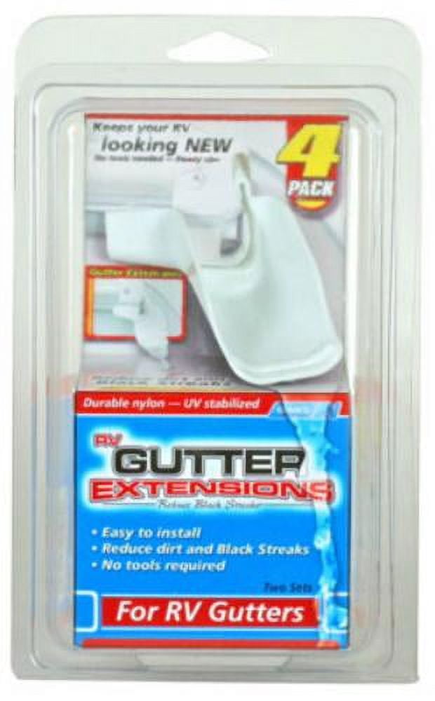 Camco 42123 Gutter Extensions For RV Gutters, 4-Pack, Each - Walmart.com