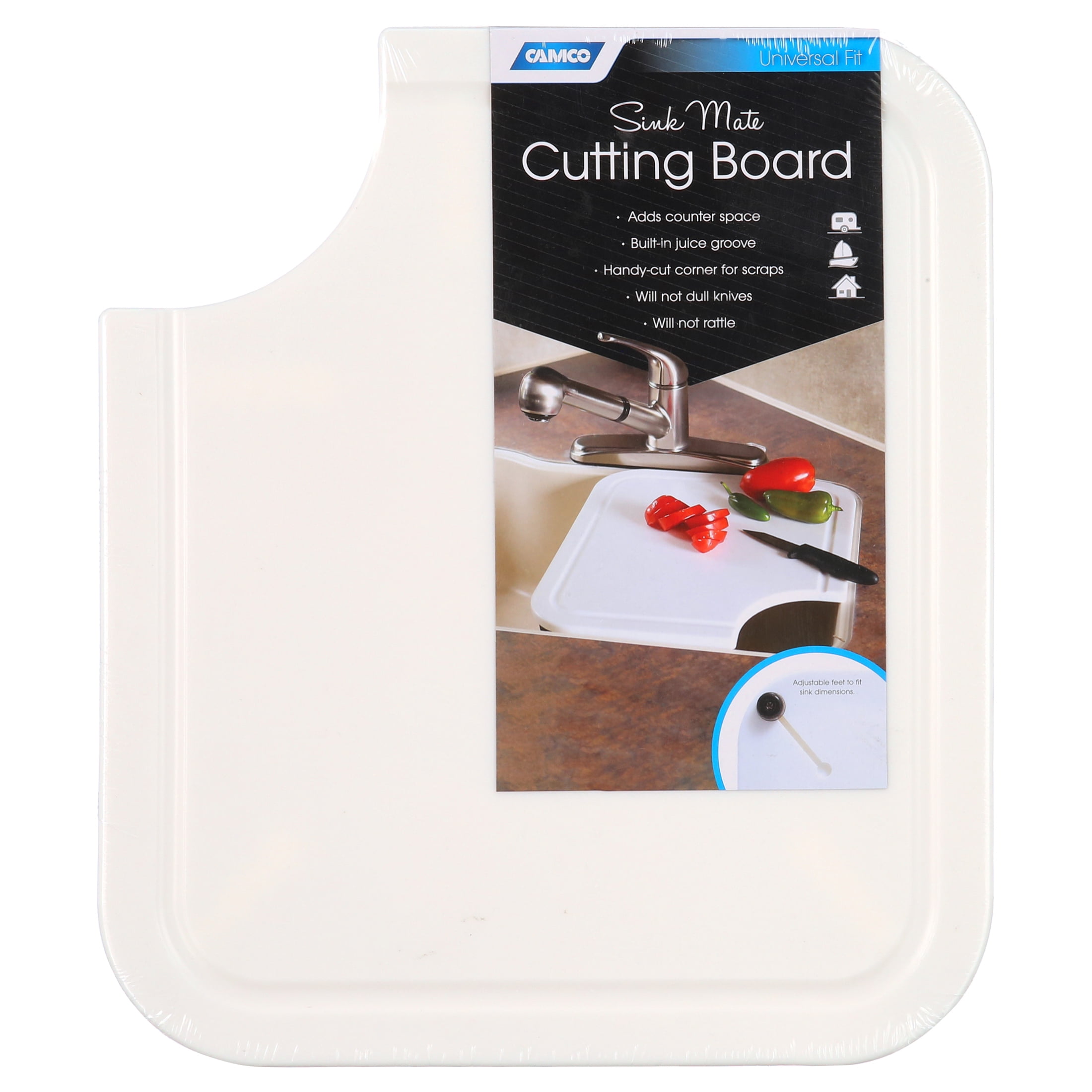Camco 43857 - Polyethylene White Figured Cutting Board - Walmart.com