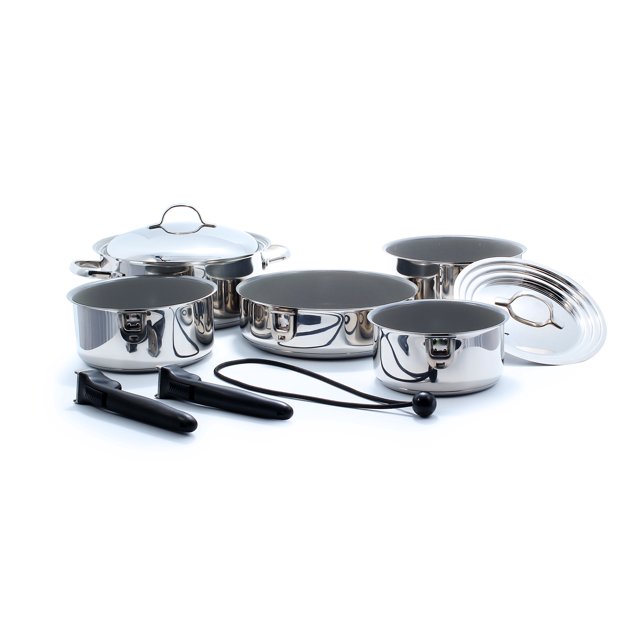 Camco 43926 Ceramic 10-Piece Nesting Cookware Set - Walmart.com