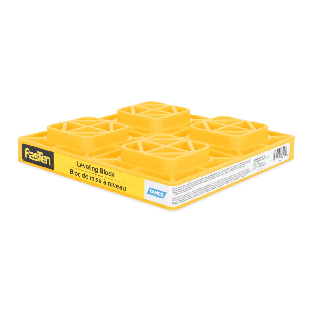 Camco 44518 FasTen Single Leveling Block - 2" x 2", Yellow - Walmart.com