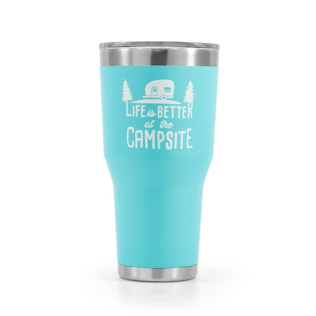 Camco Life Is Better at the Campsite Tumbler - Cool Blue, 30-Ounces ...