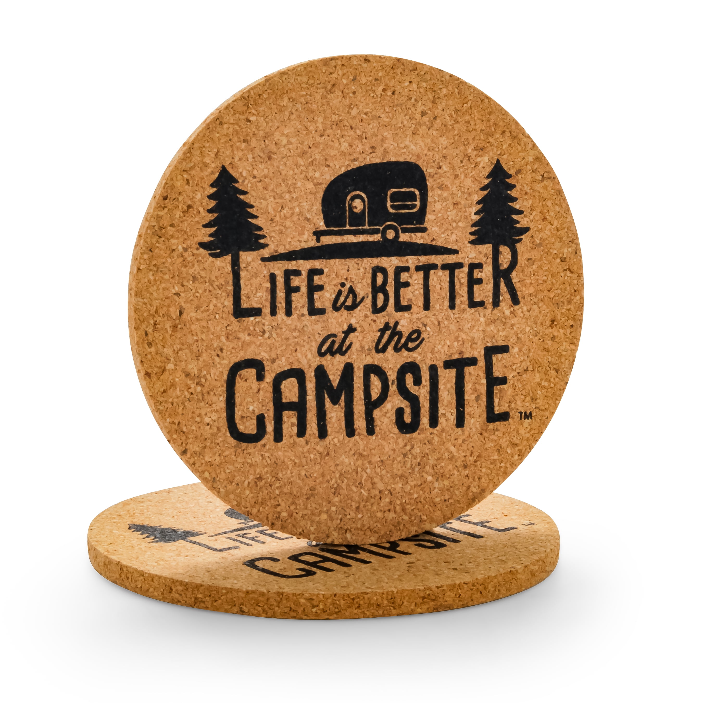Camco 53229 Life Is Better at the Campsite Coasters - Features a Retro ...