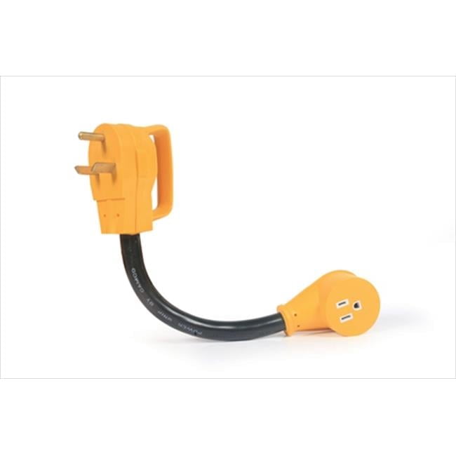 Camco 55155 Power Grip Dogbone Adapters- 30 Amp Male To 15 Amp Female ...