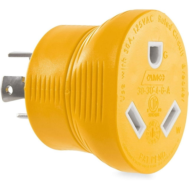 Camco 55338 PowerGrip 30 Amp 4-Prong Generator Adapter , ORANGE ...