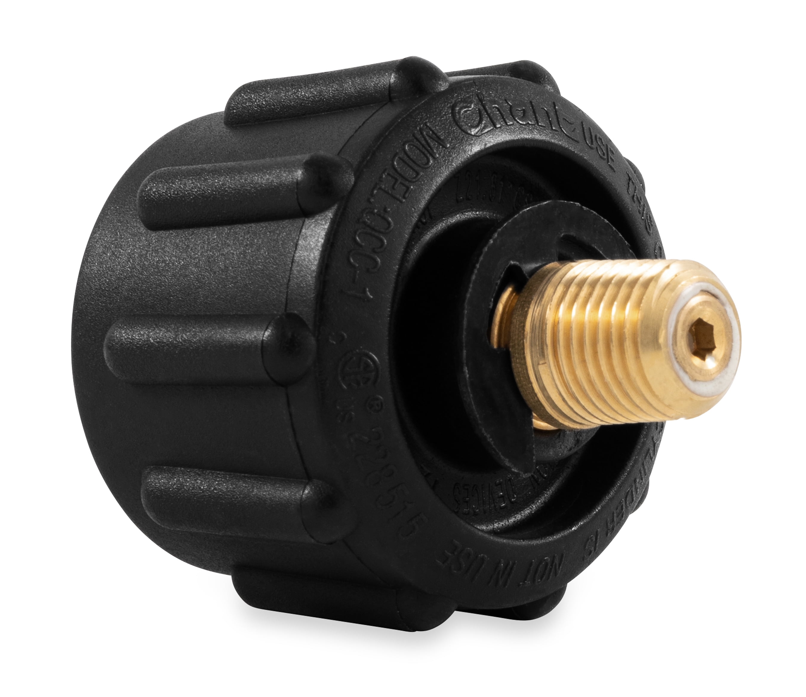 Camco 59933 Low Pressure Black ACME Nut - 1/4" NPT - Walmart.com