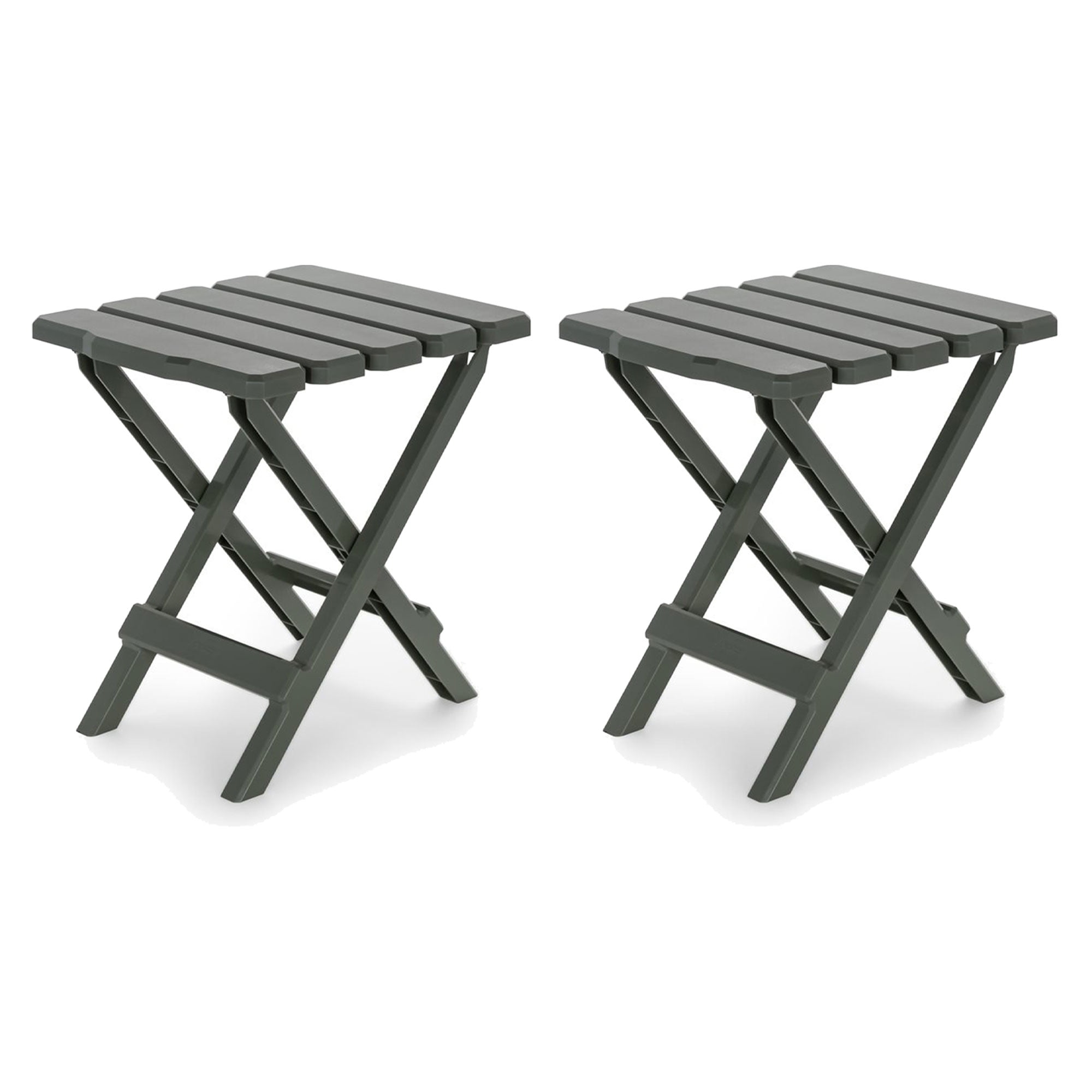Camco Adirondack Camping Small Plastic Folding Side Table, Sage (2 Pack ...