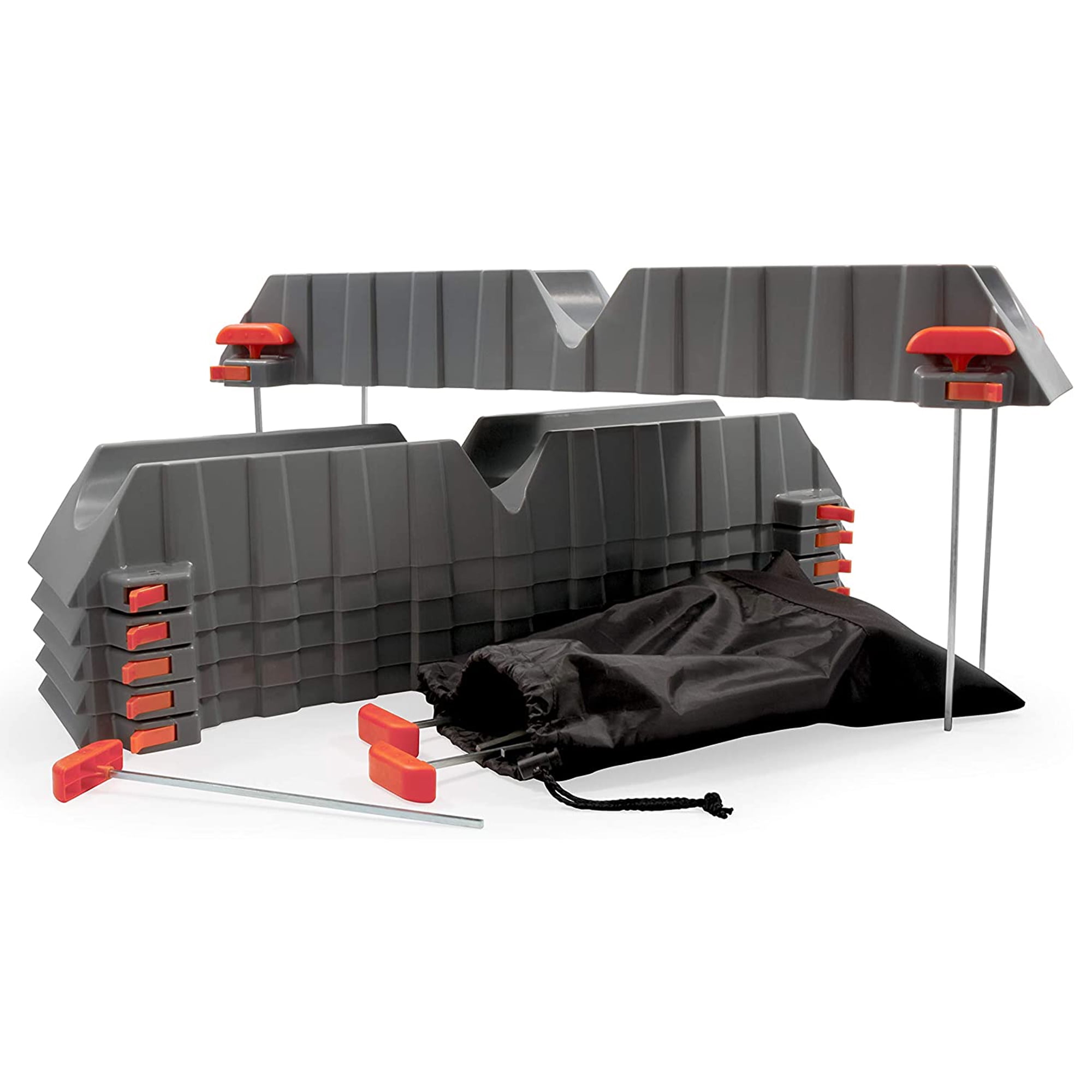 Camco Rhino Sewer Hose Drain Support, 20 Feet, 6 Sections, 4 Stakes ...