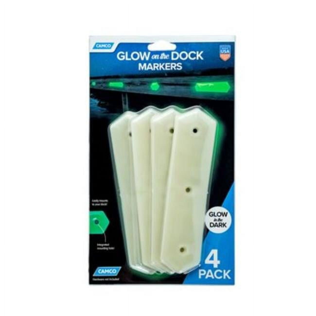 Camco CMC50146 Elongated Hex Glow On The Dock Pier Markers - Pack of 4 ...