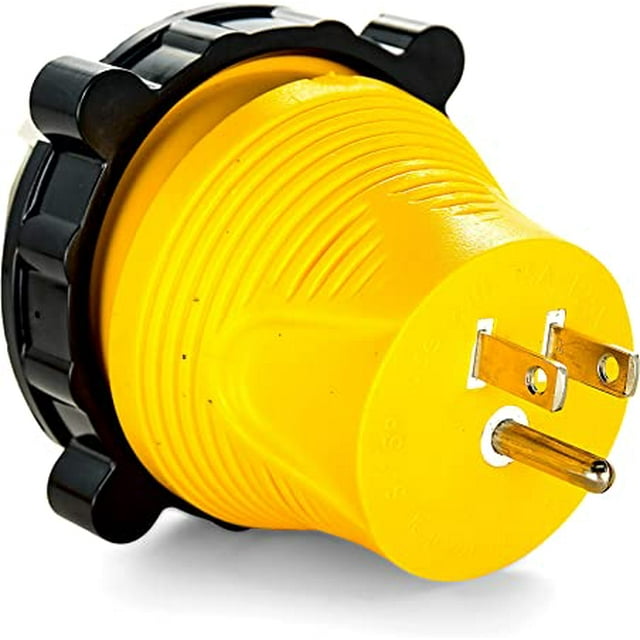 Camco Camper/RV Locking PowerGrip 15Amp-50Amp Adapter | Features a ...