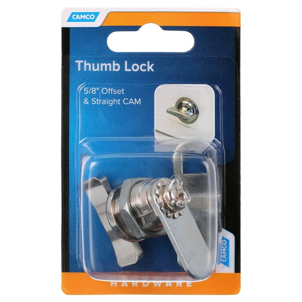 Camco Camper/RV Offset Cam Lock | Features an Easy Turn Thumb-Operated ...