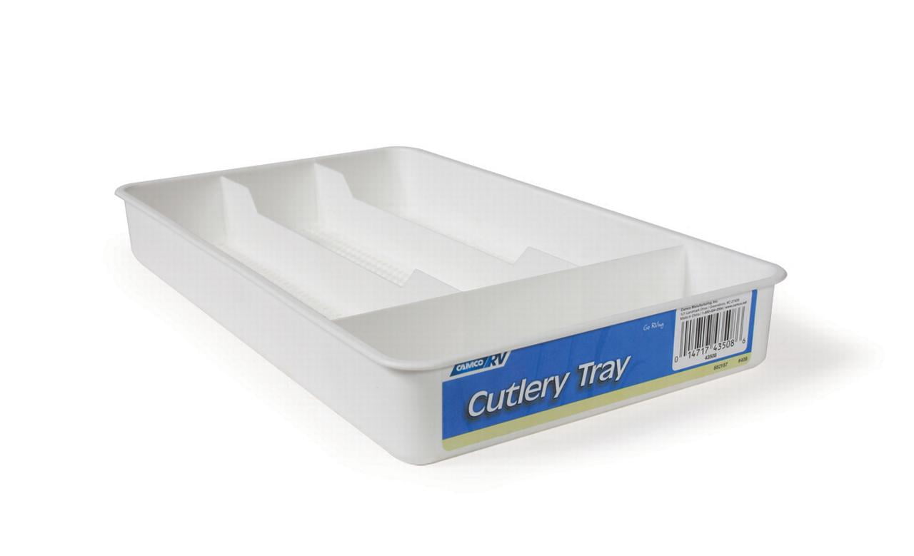 Camco Cutlery Tray - White, Polypropylene (43508) - Walmart.com