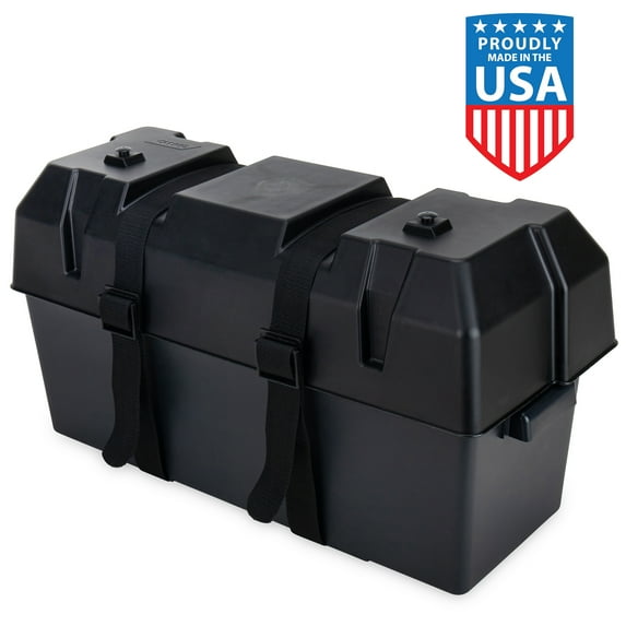 Camco Double Battery Box, Safely Store Automotive, RV, and Marine ...