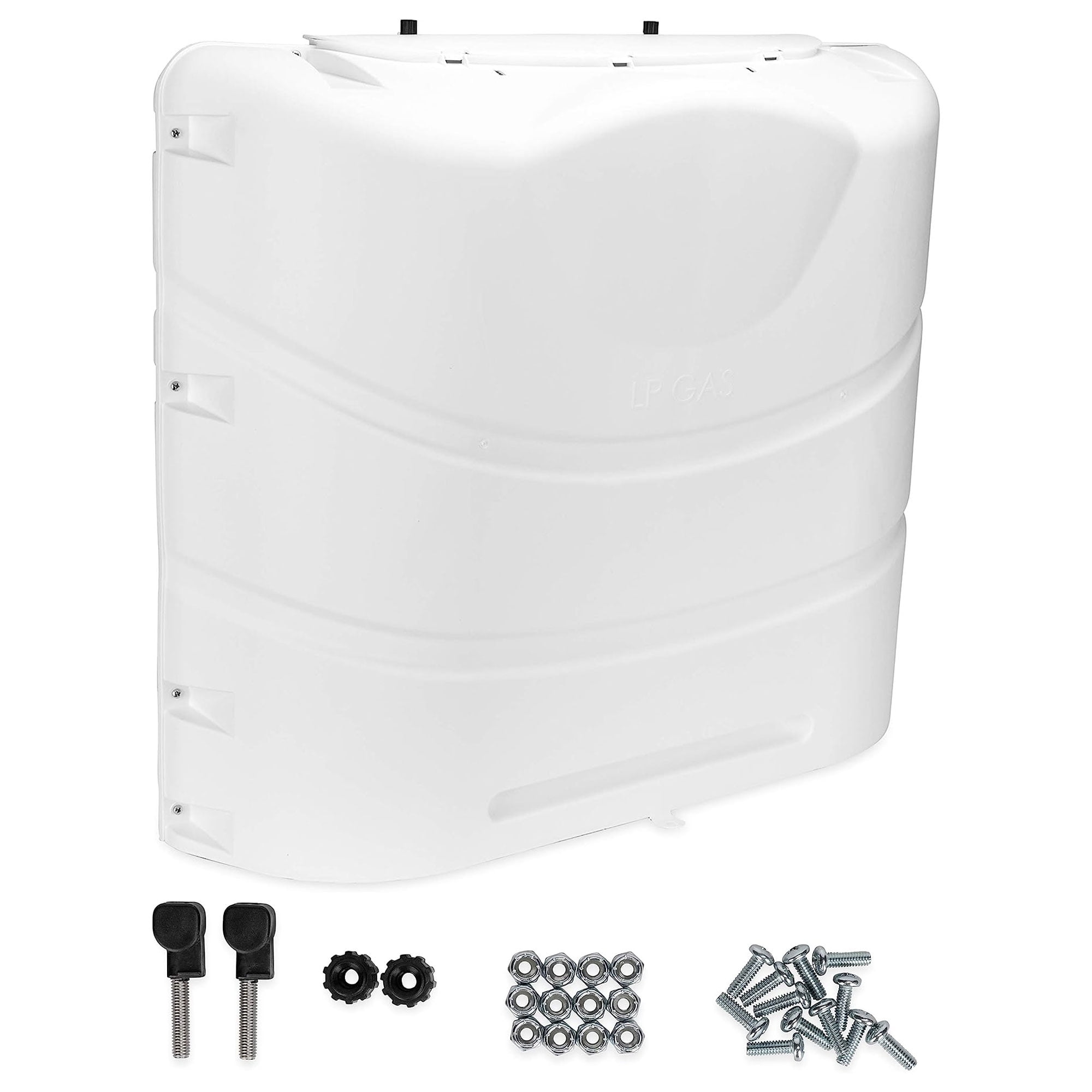 Camco Dual RV Propane Tank Cover for 20 or 30 lbs Steel Double Tanks ...