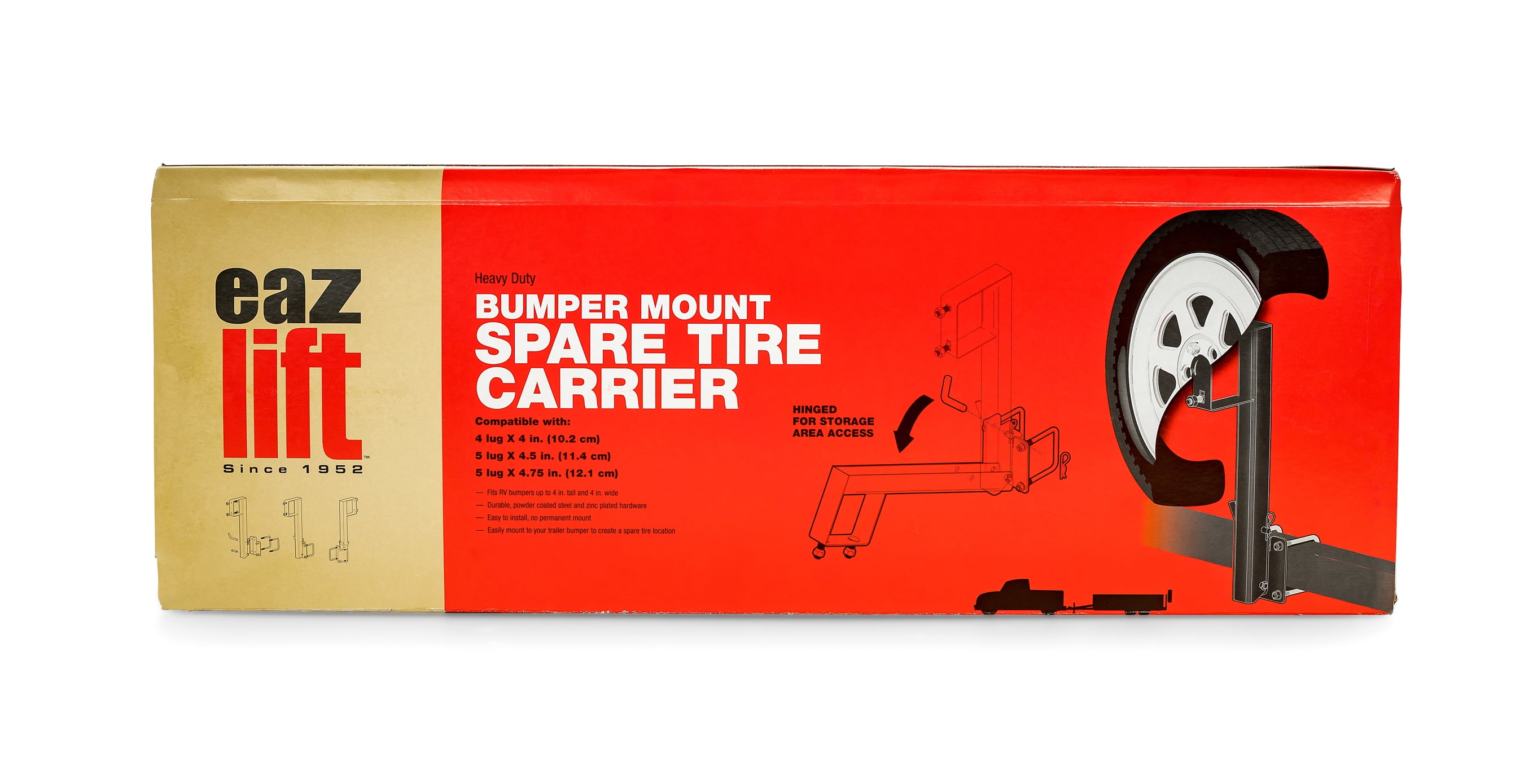 Free Shipping! Camco Eaz-Lift Bumper Mount Spare Tire Carrier | Fits RV ...