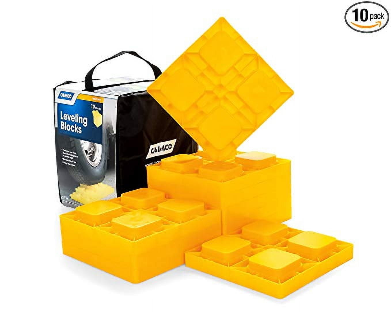 Camco Heavy Duty Leveling Blocks, Ideal For Leveling Single and Dual ...