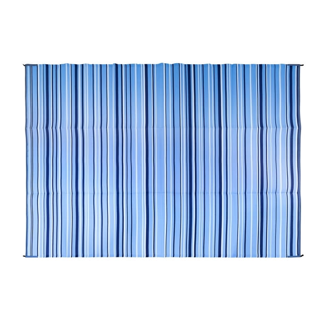 Camco Large Reversible Outdoor Patio Mat - 9'x12' Blue/White (42865 ...