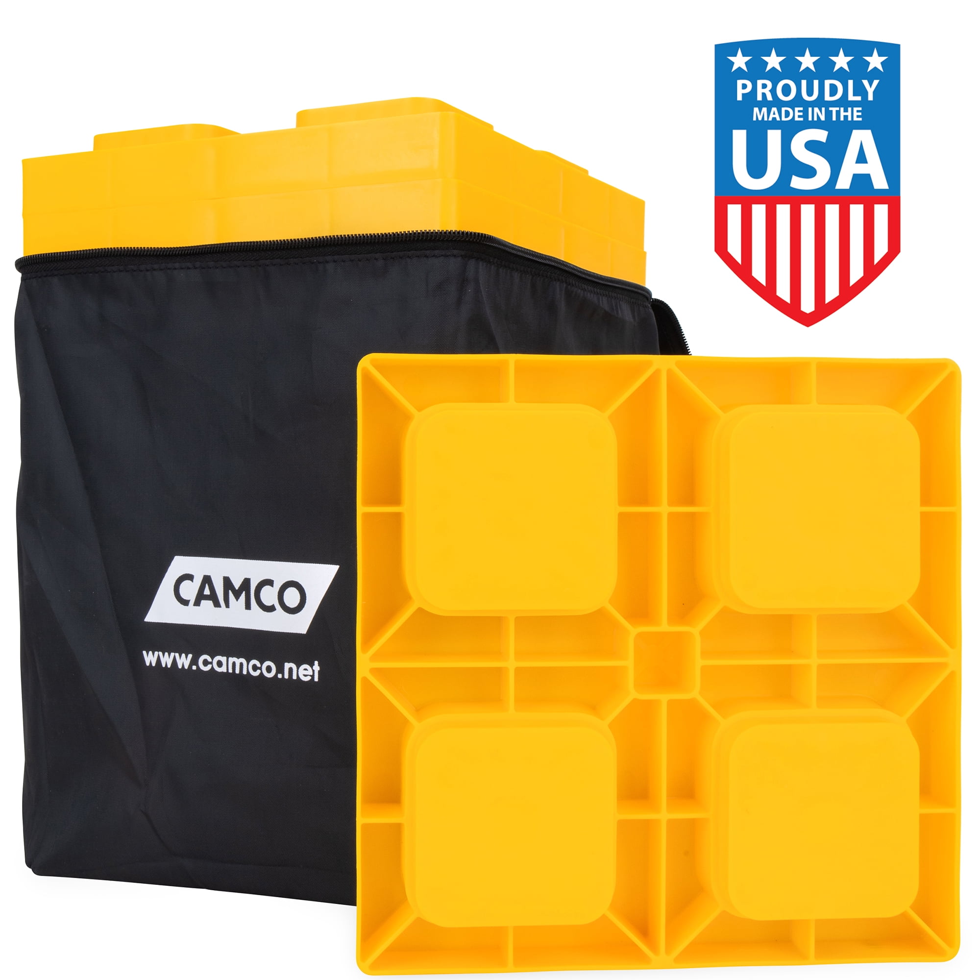 Camco Stabilizer Leveling Blocks for Single & Dual Wheels, Hydraulic ...