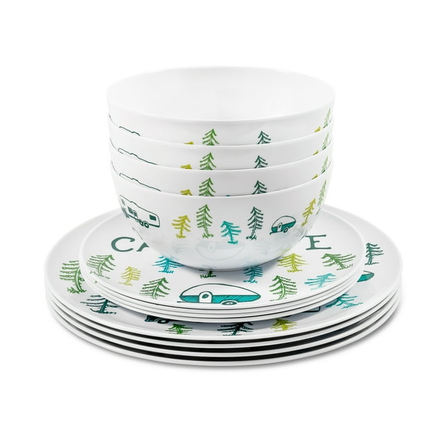 Camco Life Is Better at the Campsite Camper/RV Dinnerware Set | 12 ...