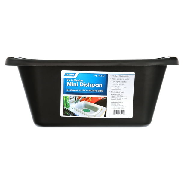 Camco Mini Dish Pan for RV/Marine Sinks, Black (43515) - Walmart ...