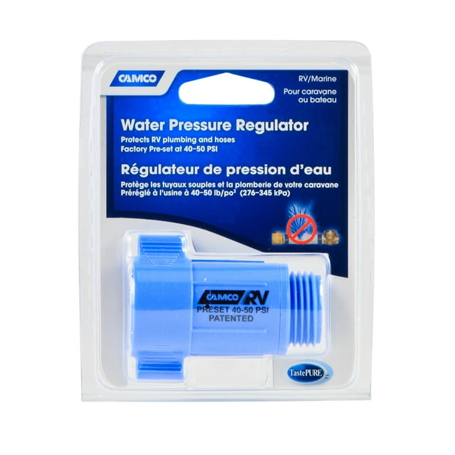 Camco Plastic Water Pressure Regulator - Prevents Damage To RV Water ...