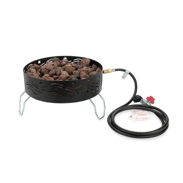 Camco Portable Propane Campfire with Storage Bag - 8-Foot Propane Hose ...