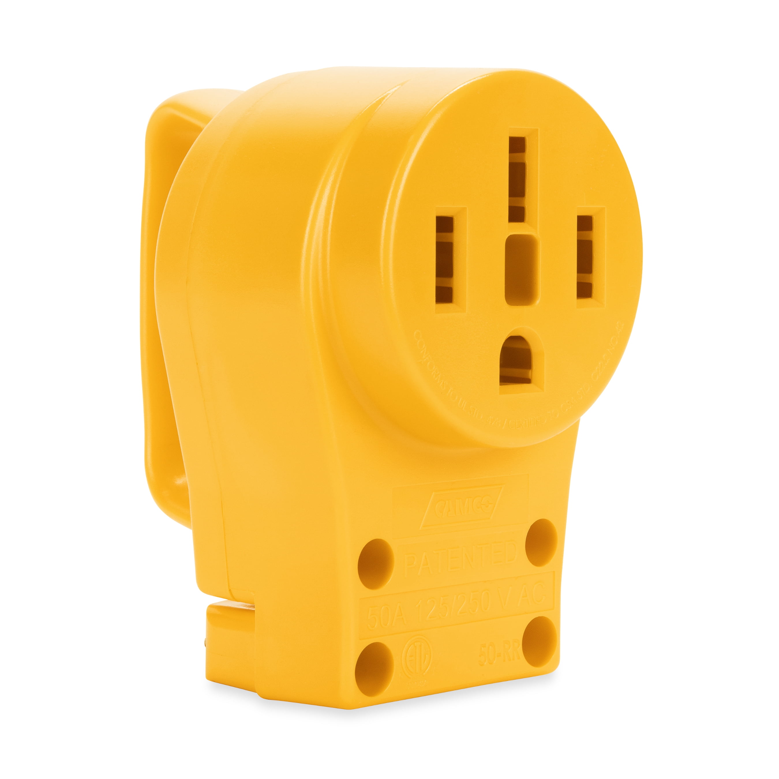Camco Power Grip RV Replacement Female Receptable - 50 Amp RV Outlet ...