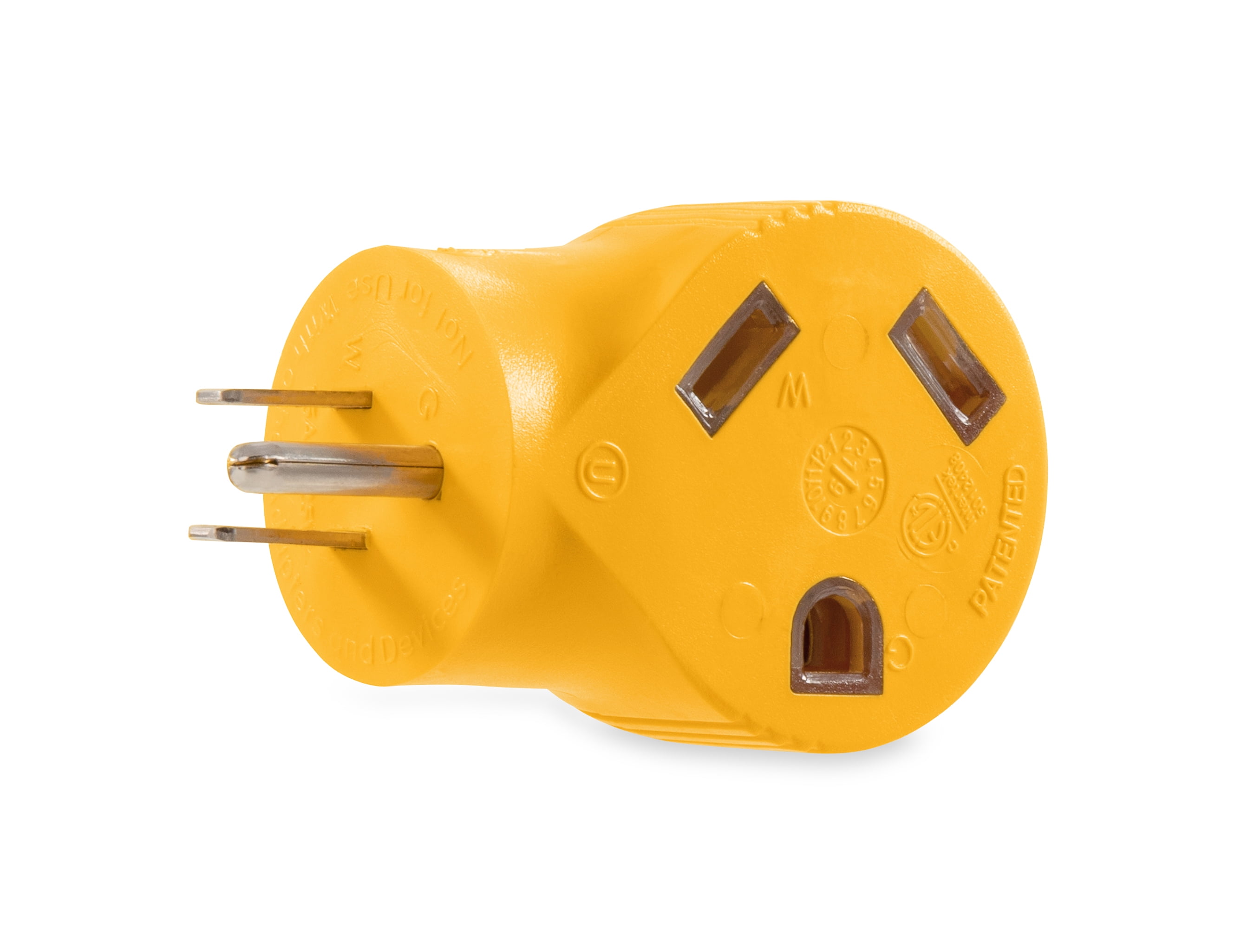 Camco PowerGrip Camper/RV 90-Degree Electrical Adapter | 125 Volts/1875 ...