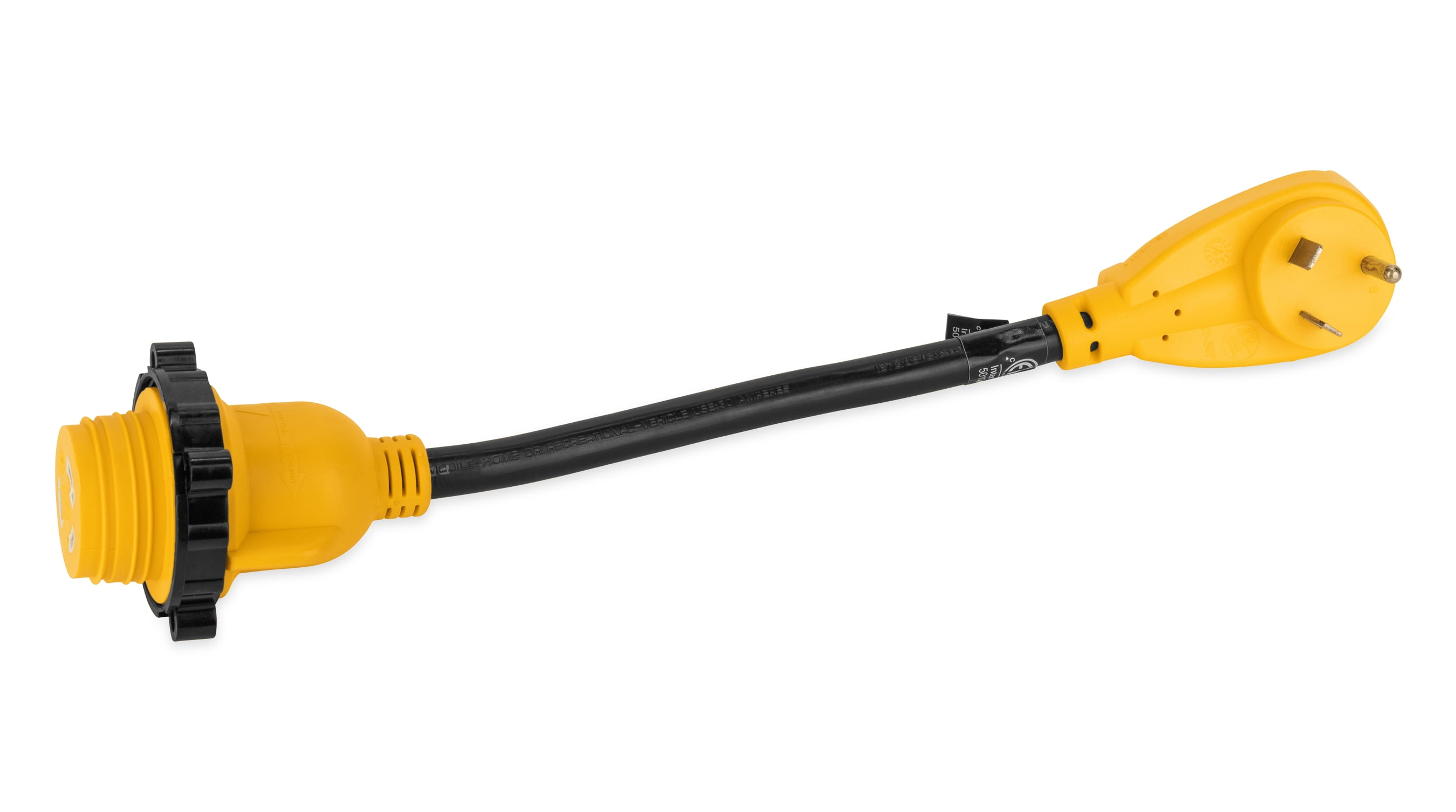 Camco PowerGrip Camper/RV Adapter | Rated for 125 Volts/3750 Watts, 18 ...