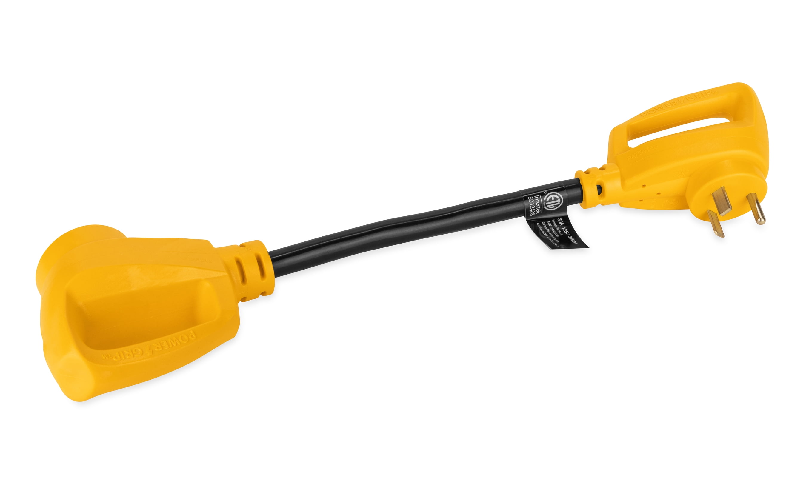 Camco PowerGrip Camper/RV Dogbone Electrical Adapter | 30-Amp Male to ...