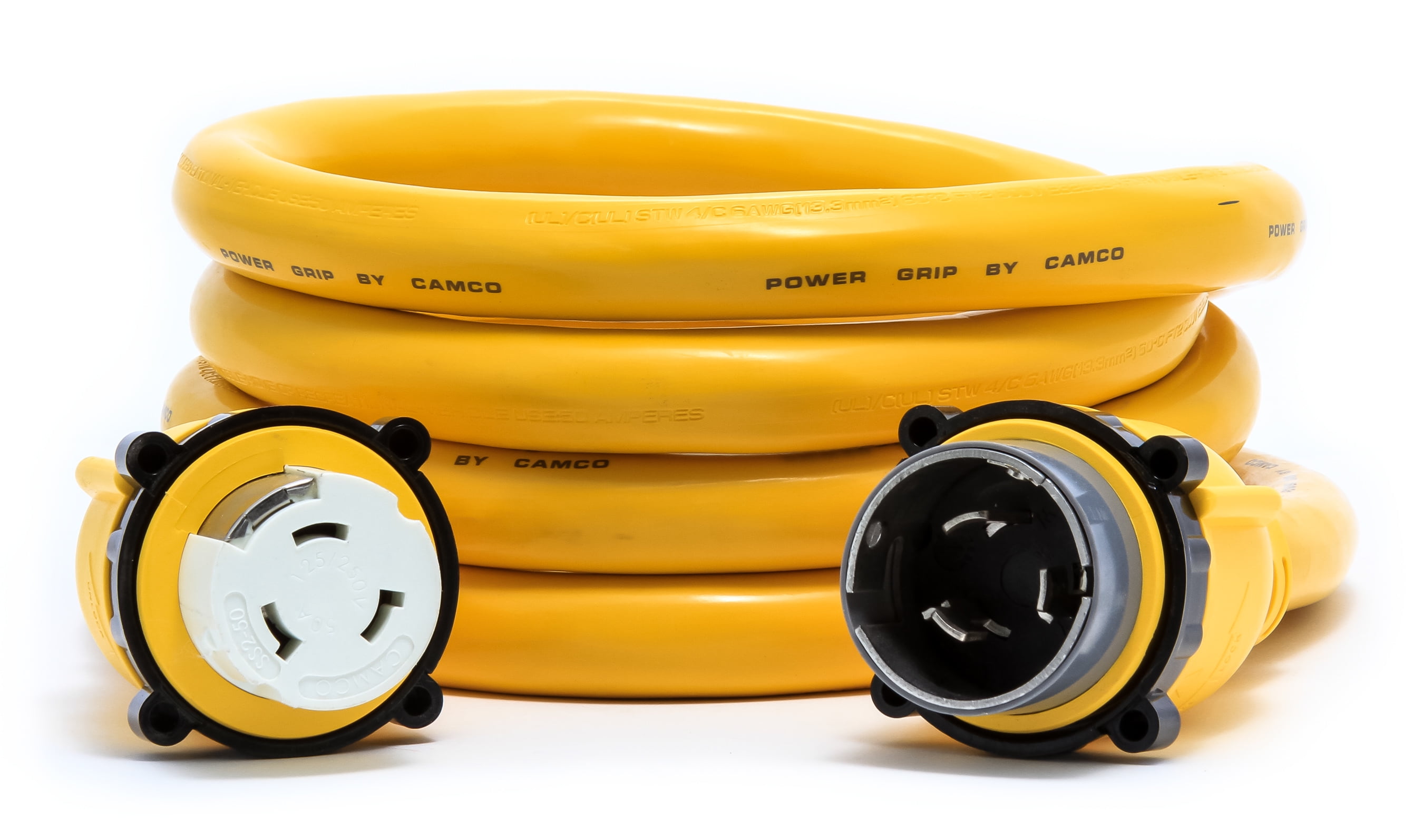 Camco PowerGrip Marine/RV Power Cord | 50-Amp Locking Male & 50-Amp ...