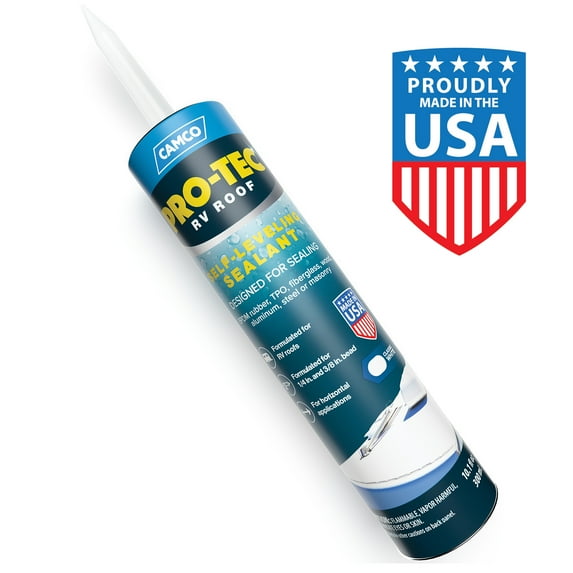 Camco Pro-Tec Self-Leveling RV Roof Sealant - Classic White, 10.1 Fluid ...