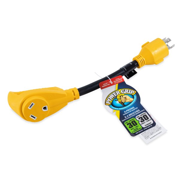 Camco 55382 12" 30-Amp Power Grip Generator Adapter - 4-Prong - Walmart ...