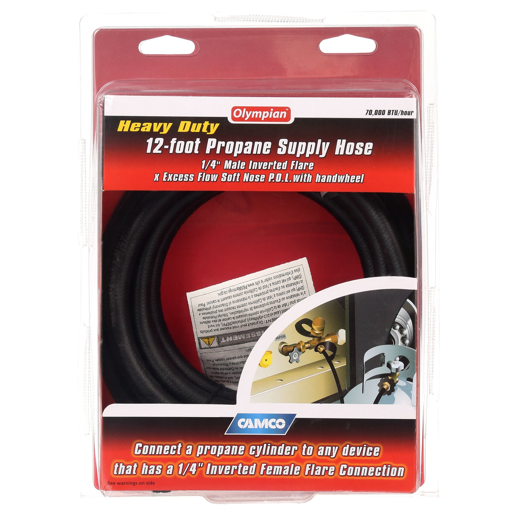 Camco RV Propane Supply Hose | Use with 20lb or 30lb Refillable Propane ...