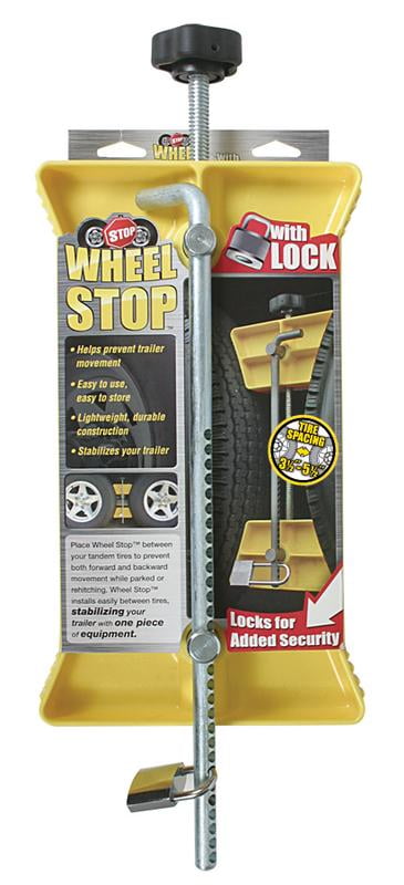 Camco RV Wheel Stop with Padlock Stabilizes Your Trailer by Securing ...