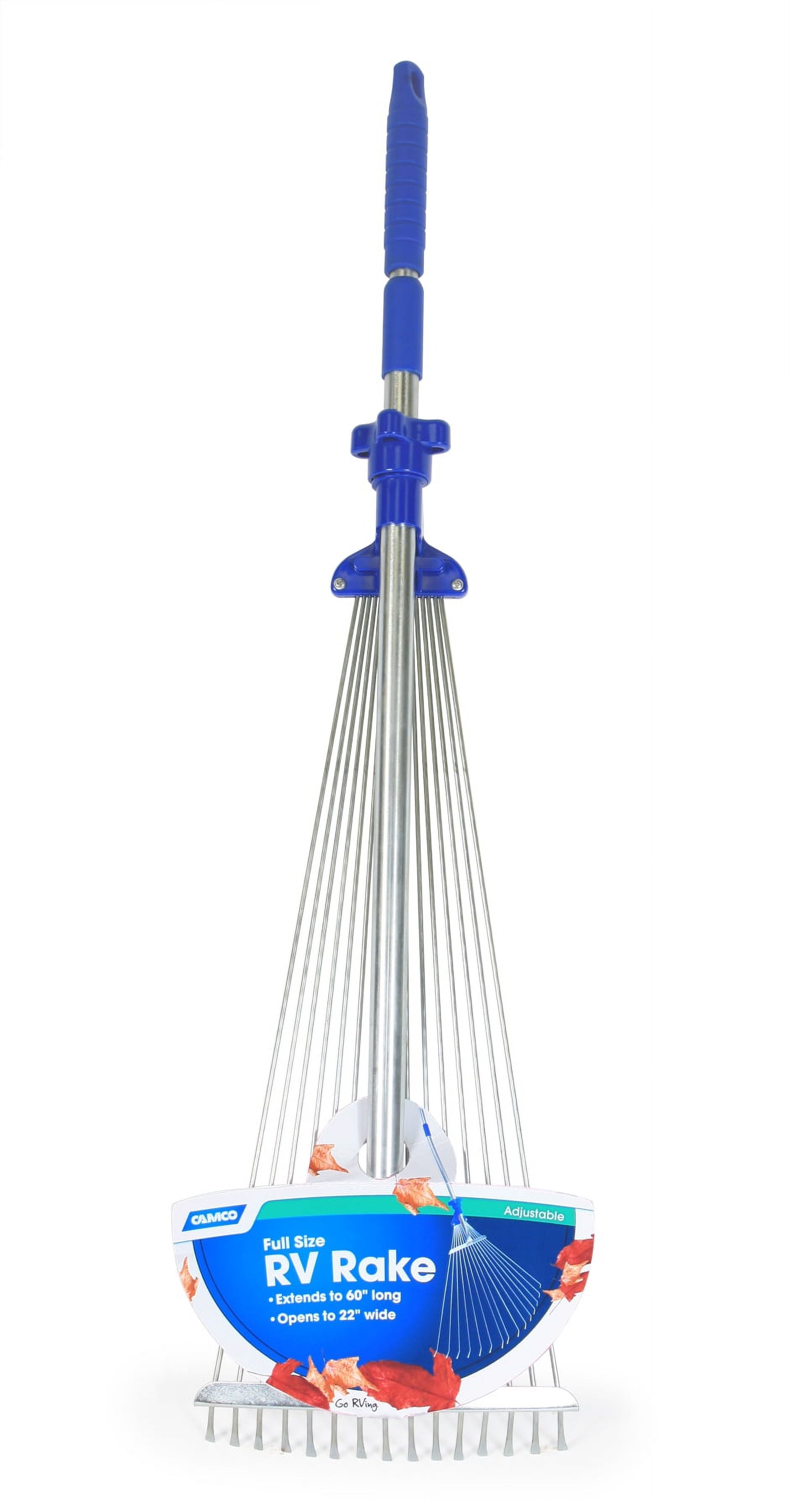 Camco Collapsible Leaf Rake | 60-inches Long, 22-inch Wide Rake End ...