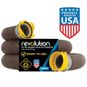 Camco Rhino RV Sewer Hose Elbow with Drain Lock Adapter for Camping, 1 ...