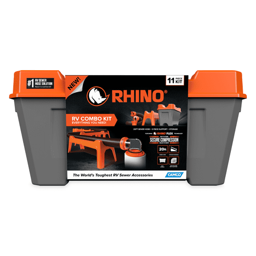 Camco Rhino 12-Piece RV Sewer Kit for Camping, 20-Ft Sewer Hose ...