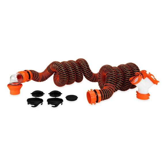 Camco RhinoEXTREME Sewer Hose Kit, 20 Ft, 360° Swivel Wye Fitting ...