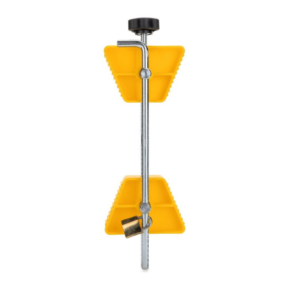 Camco Small Camper/RV Wheel Stop with Lock | Stabilizes Your Trailer ...