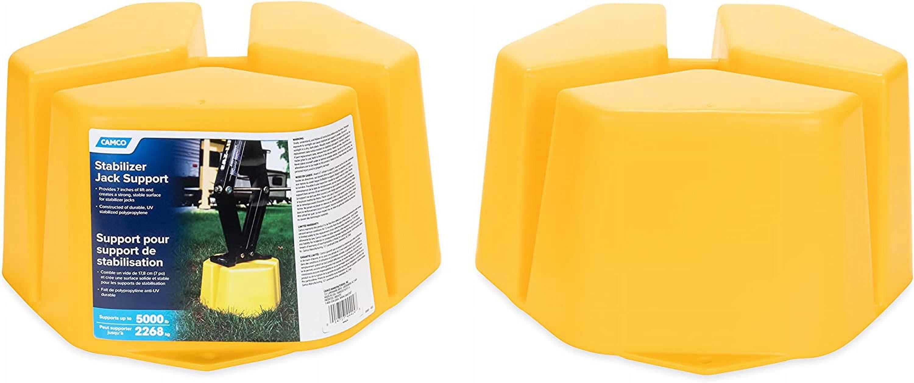 Camco Stabilizer Camper/RV Jack Supports | Features 7-Inch Lift Height ...