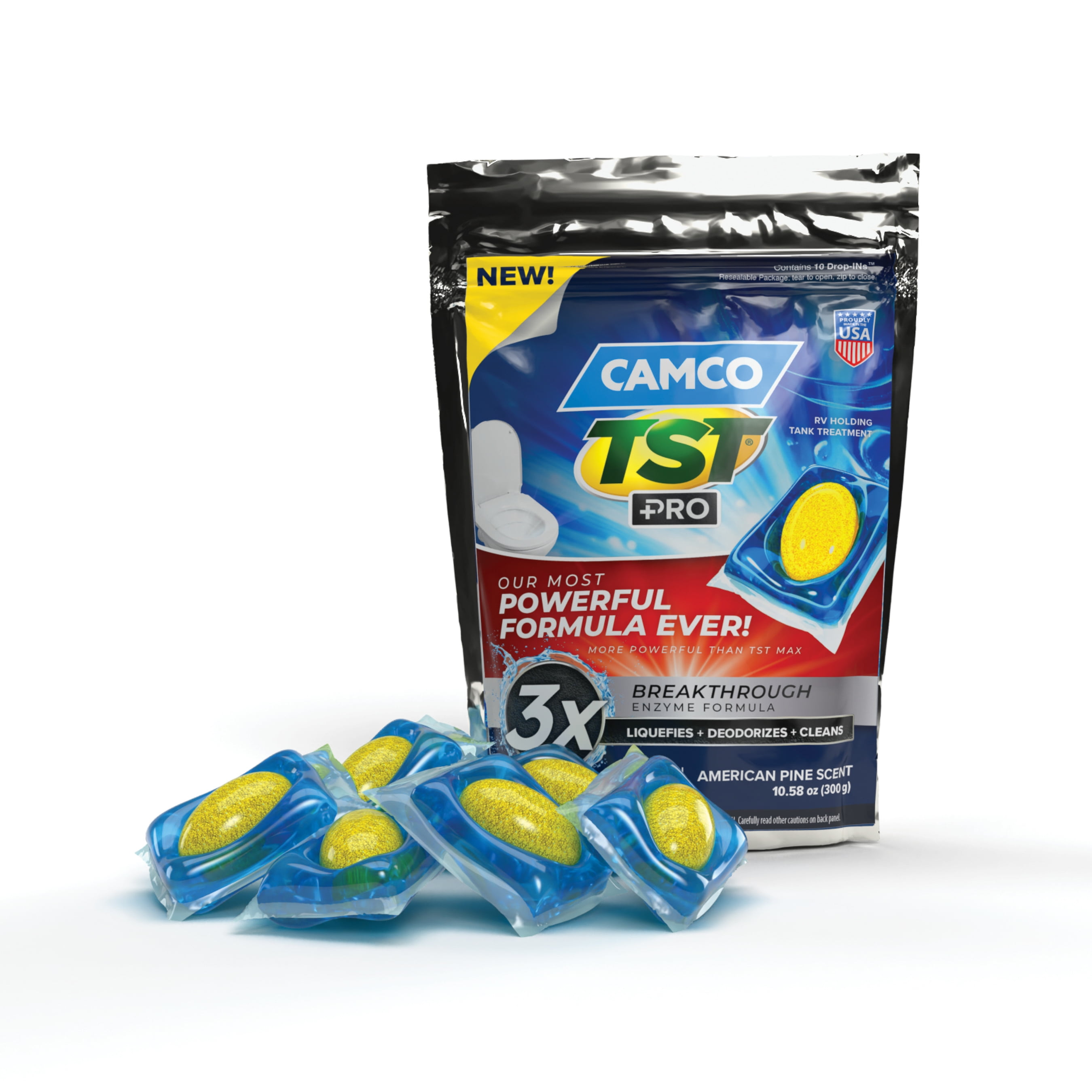 Camco TST PRO RV Toilet Treatment Drop-INs - Septic Safe - Fresh Scent ...