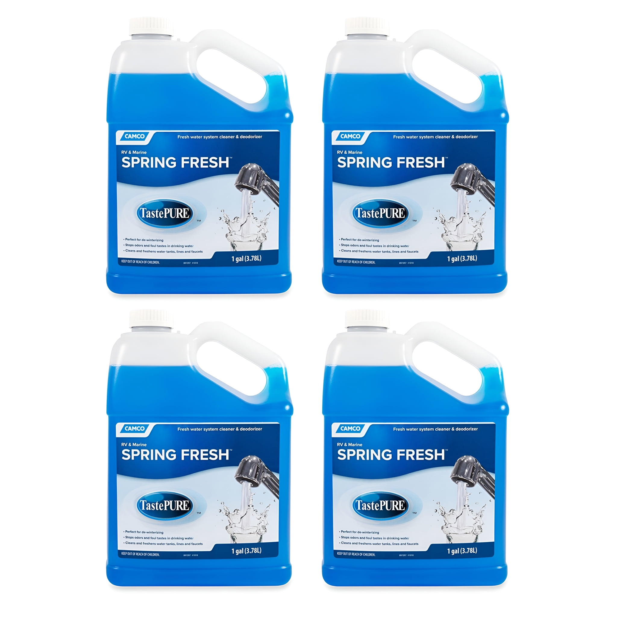 Camco TastePURE Spring Fresh RV Water System Cleaner & Deodorizer, 4 ...