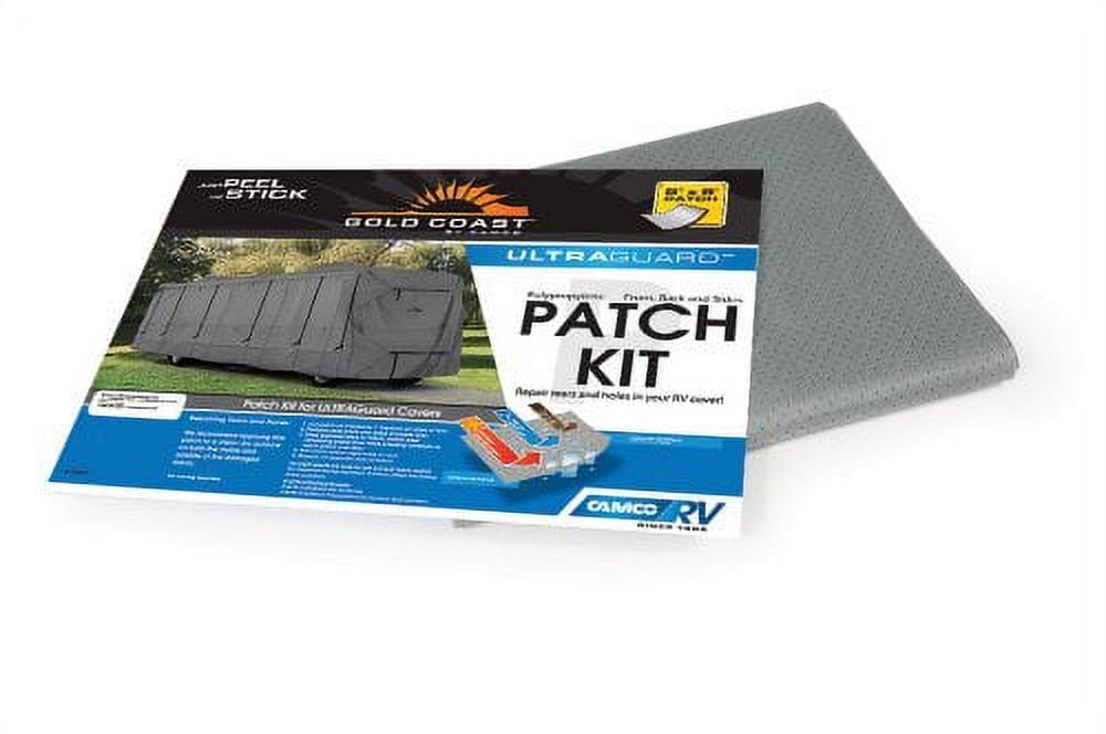 Camco ULTRAGuard RV Cover Repair Patch Kit, Easy Peel and Stick, 9 ...