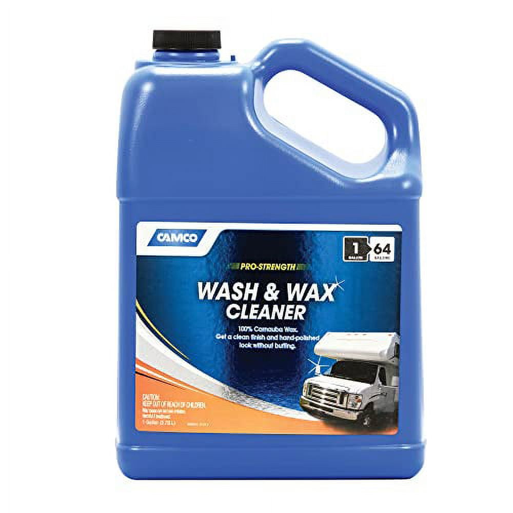 Camco Wash & Wax Cleaner for RVs, Trailers, and Vehicles - Contains 100 ...