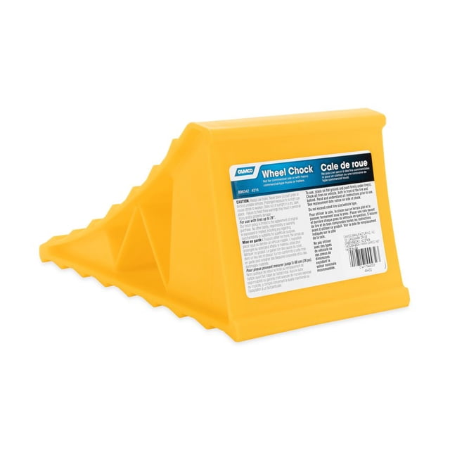Camco Wheel Chock Without Rope, Helps Keep Your Trailer or RV In Place ...