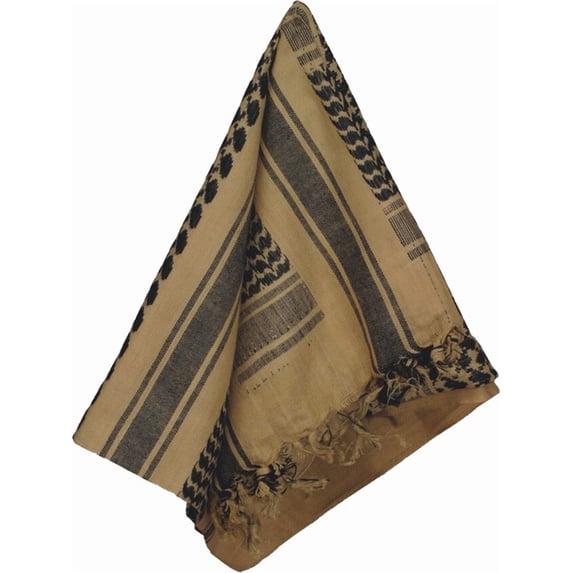 Camcon Shemagh Desert Headwear Eye Protection Cotton Sand/Black Scarf ...