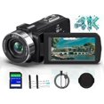 Camcorder Video Camera 4K 80MP IR Night Vision Vlogging Camera for ...